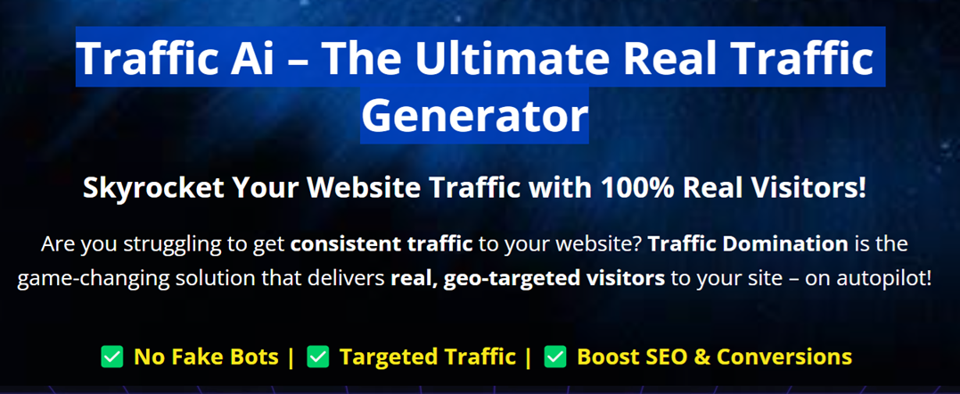 Traffic AI: Boost Real Website Traffic Fast - ePlanetJ Reviews